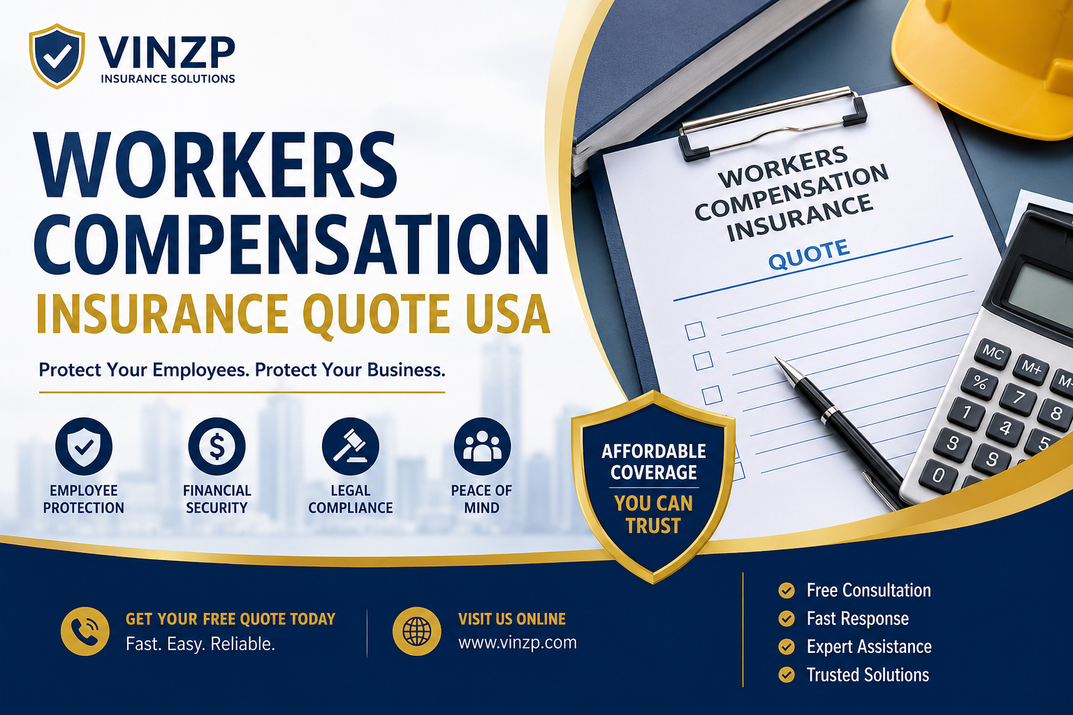Workers Compensation Insurance Quote USA | Vinzp